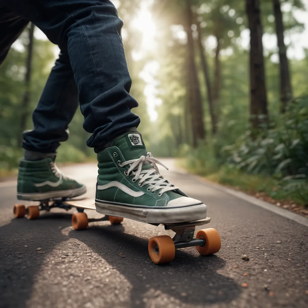 Forest Green High Top Vans in Extreme Sports Culture