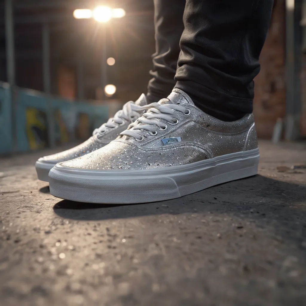 Sparkly Silver Vans: Fashion Meets Extreme Sports